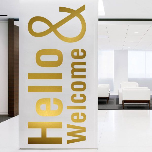 Hello & Welcome Office Wall Sticker - Kuarki - Lifestyle Solutions